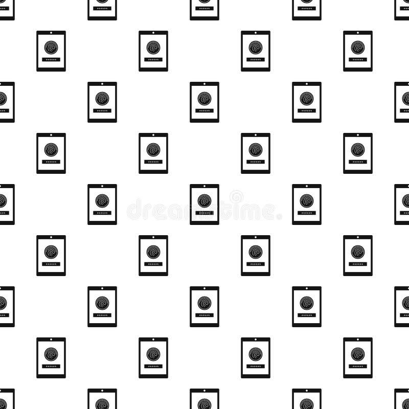 Fingerprint Password Pattern Seamless Vector Stock Vector ...
