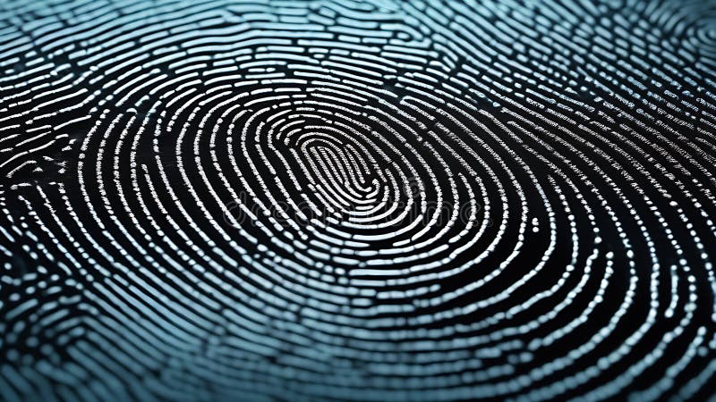 Fingerprint Pattern Close Up. Finger Print Lines, Thumbprint for ...