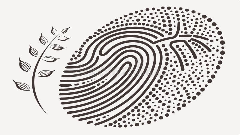 Fingerprint Pattern, Biometric Security and Identity Symbol Vector ...