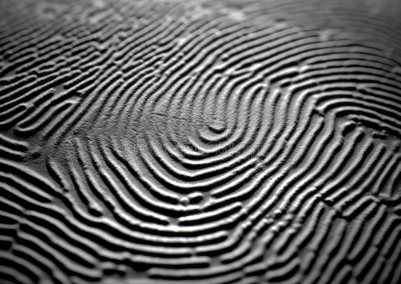Uniqueness of Fingerprint Patterns in Forensic Science. Close Up ...