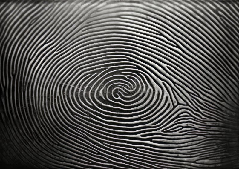 Uniqueness of Fingerprint Patterns in Forensic Science. Close Up ...