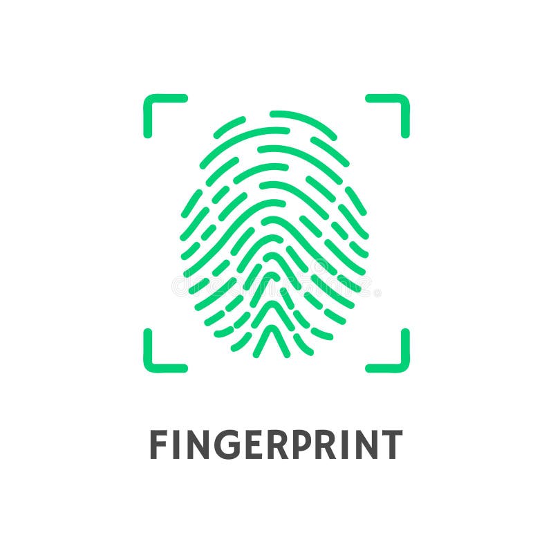 Fingerprint of Person Poster with Text Vector Stock Vector ...