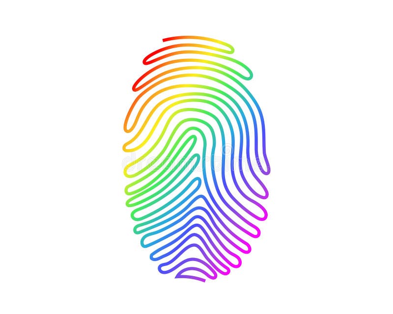 Fingerprint_rainbow stock illustration. Illustration of business ...