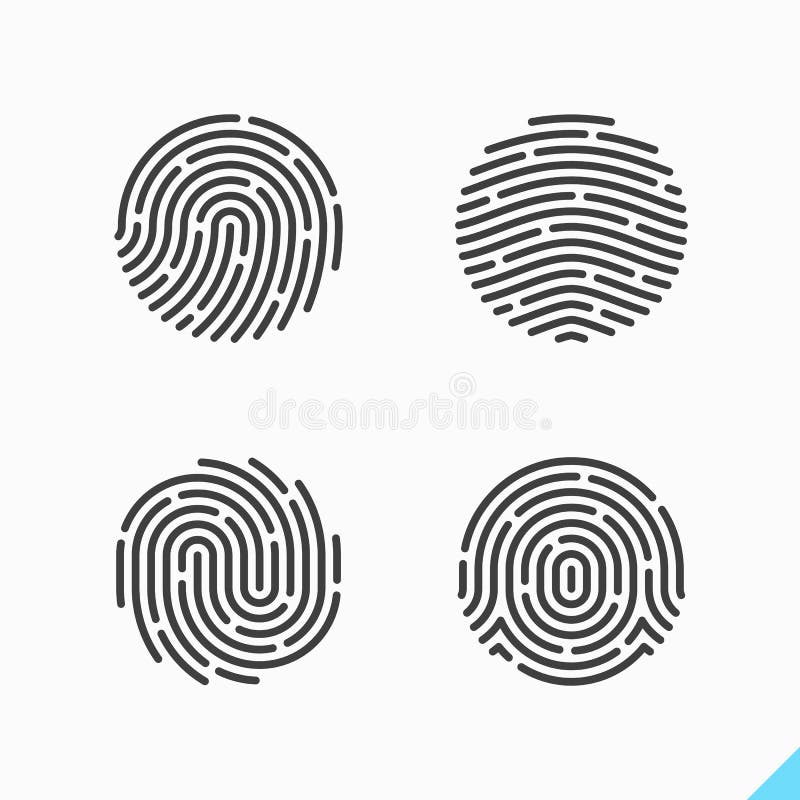 Fingerprint Recognition Icon Stock Vector - Illustration of code ...