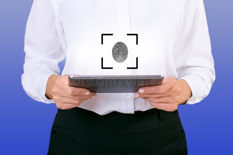 Fingerprint Recognition Technology for Digital Biometric Stock Photo ...