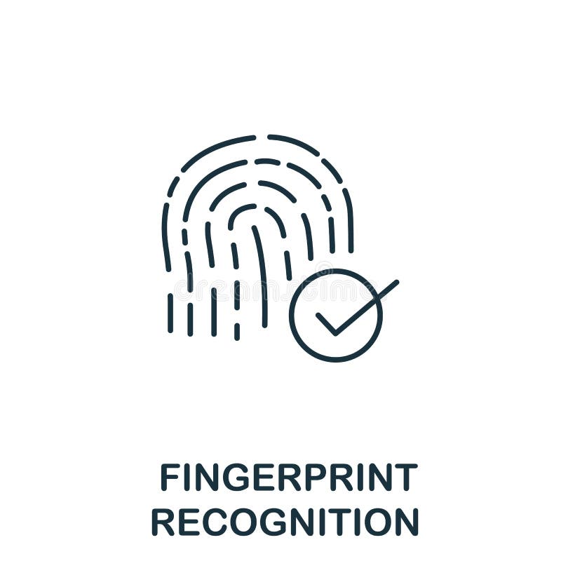 Fingerprint Recognotion Icon From Authentication Collection Simple