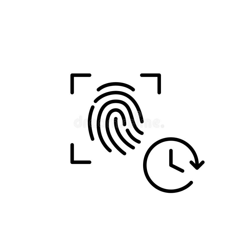 Fingerprint Scan and Clock. Timed Authentication, Scheduled Biometric ...