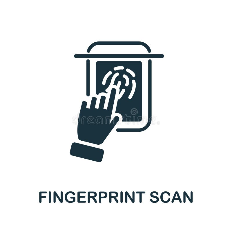 Fingerprint Scan Flat Icon. Colored Element Sign from Internet Security ...