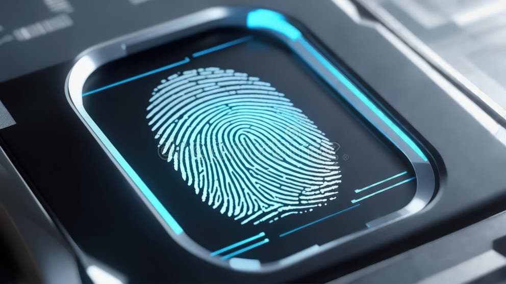 Futuristic Fingerprint Scan Technology Stock Illustrations – 2,446 ...