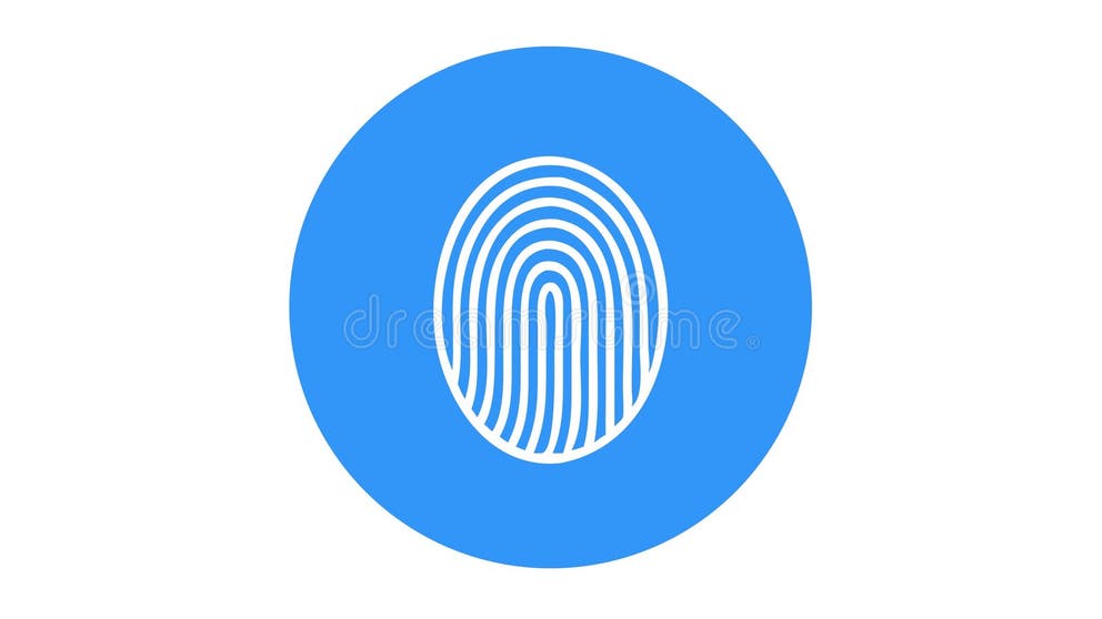 Fingerprint Scan Icon Flat Vector Biometric ID UI, Vector Design ...