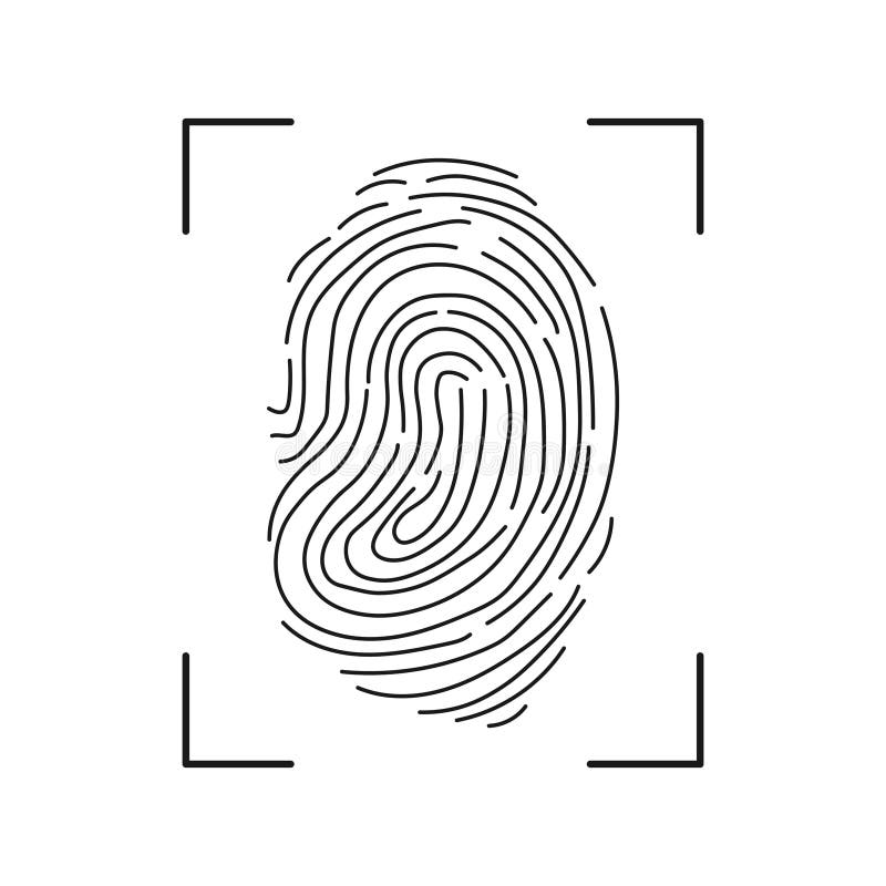 Fingerprint Scan Icon. Fingerprint Icon Identification Stock Vector ...