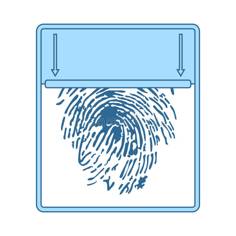 Fingerprint Scan Icon stock vector. Illustration of drawing - 161056799