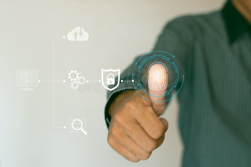 Fingerprint Scan, Identity Protection Concept Stock Image - Image of ...