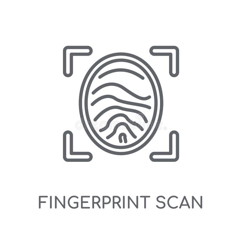 Fingerprint Scan Icon. Trendy Fingerprint Scan Logo Concept on W Stock ... Fingerprint Scan Icon. Trendy Fingerprint Scan Logo Concept on W Stock ...