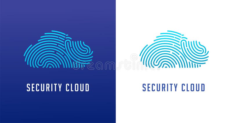 Fingerprint Scan Logo, Privacy, Cyber Security, Cloud Icon, Identity ...
