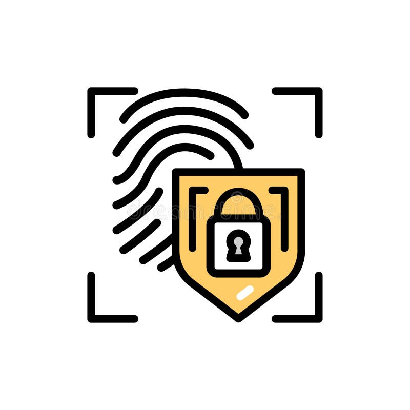 Fingerprint Scan Provides Security Locked Color Line Icon. Stock Vector ... Fingerprint Scan Provides Security Locked Color Line Icon. Stock Vector ...