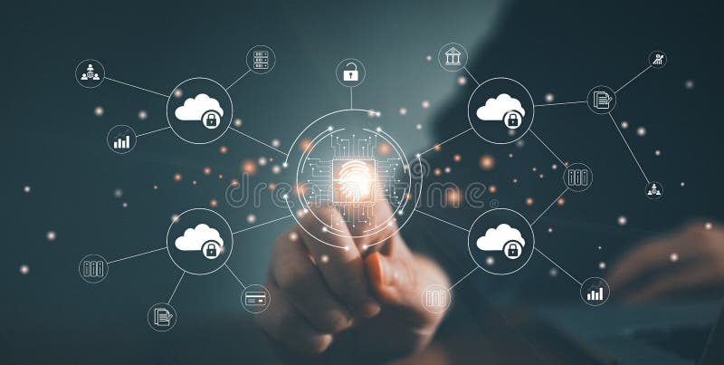 Fingerprint Scan for Secure Access and Unlock Design Concept Stock Image - Image of finger ...