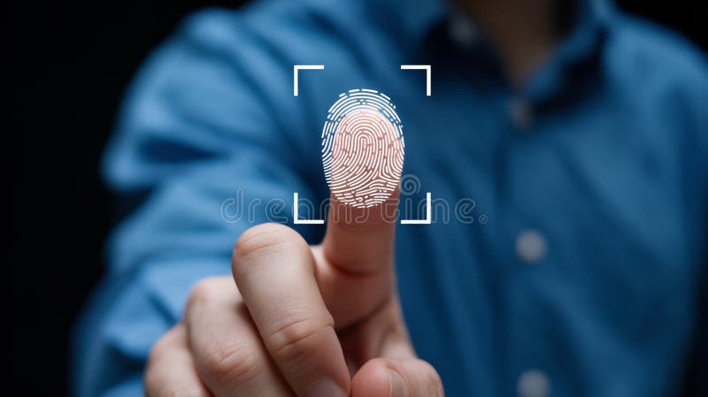 Fingerprint Scan Security System Digital Identity Authentication Biometric Access Control ...