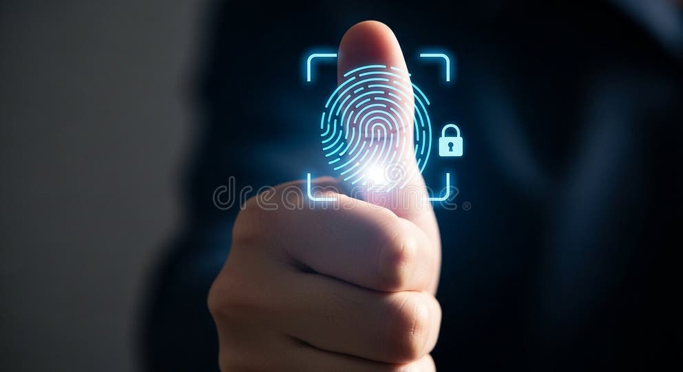 Fingerprint Scan Security Technology Digital Identity Authentication Biometric Access Control ...