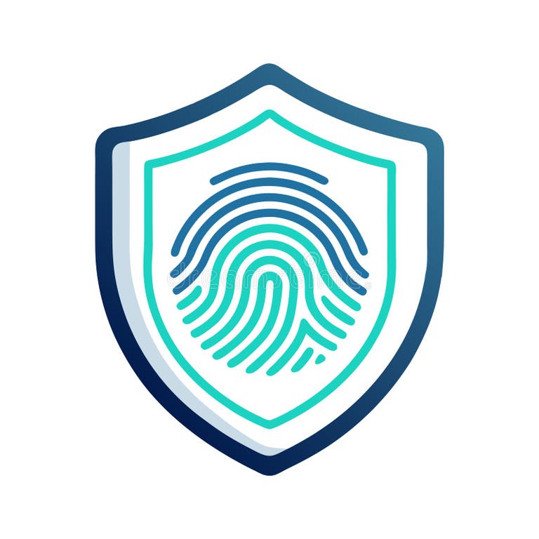 Fingerprint Scan in Shield: Cyber Security, Data Protection, Access ...