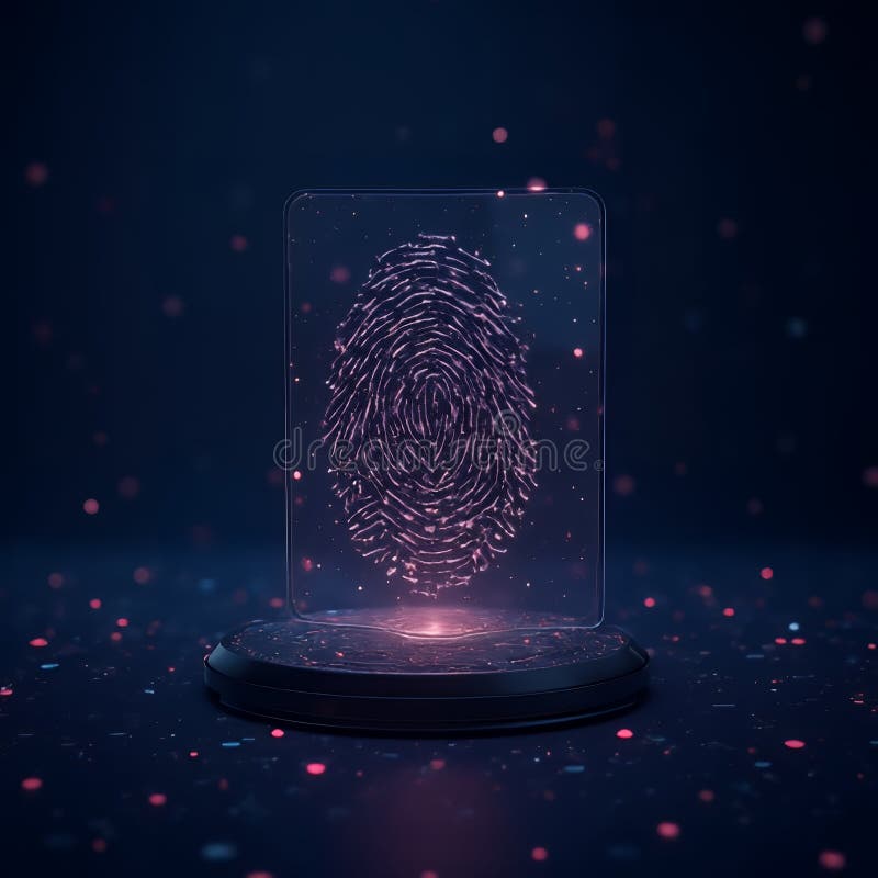 Fingerprint Scan Technology on Display for Security and Identification ...