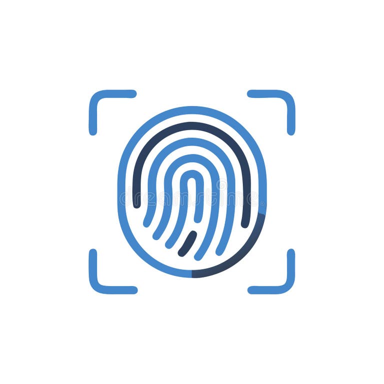 Fingerprint Scan Technology Icon Stock Illustration - Illustration of ...