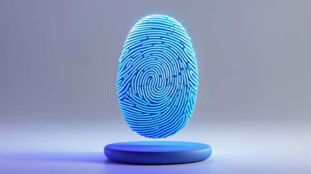 Fingerprint Scan Visualization: Digital Security and Biometric ...