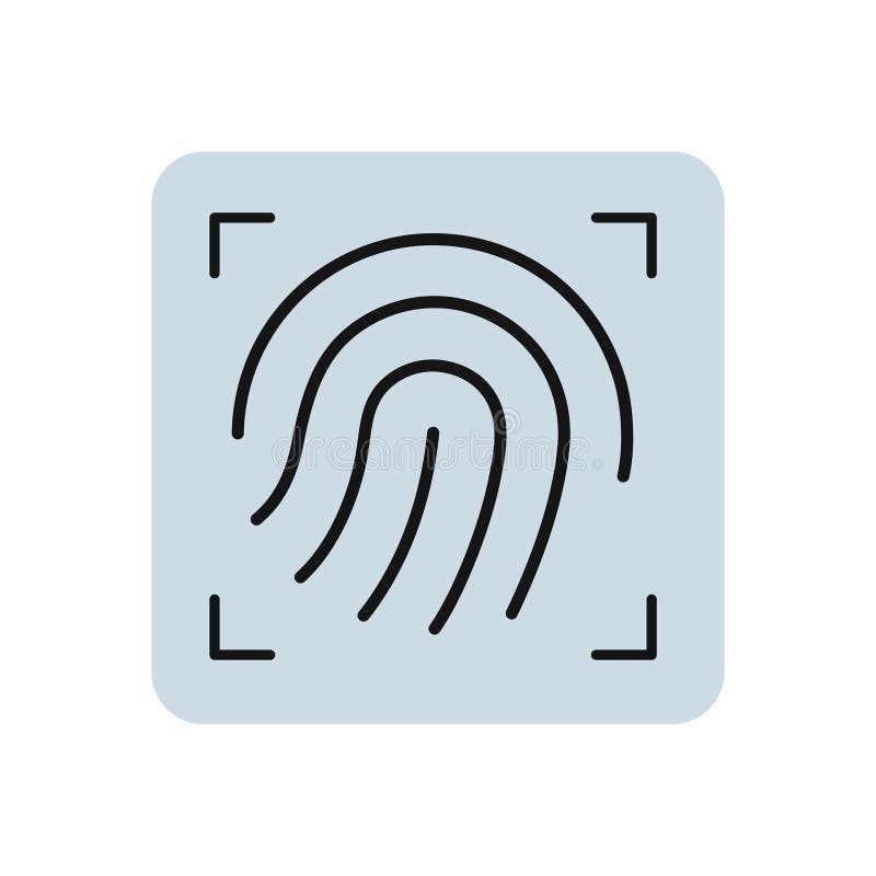 Fingerprint Scaner Simple App Icon, Authentication Symbol, Digital ... Fingerprint Scaner Simple App Icon, Authentication Symbol, Digital ...