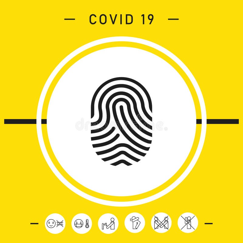 Fingerprint. Scanned Finger Icon. Graphic Elements for Your Design ...