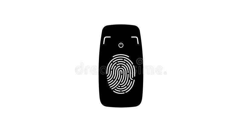 AI-Generated Fingerprint Scanner Icon Stock Illustration - Illustration ...