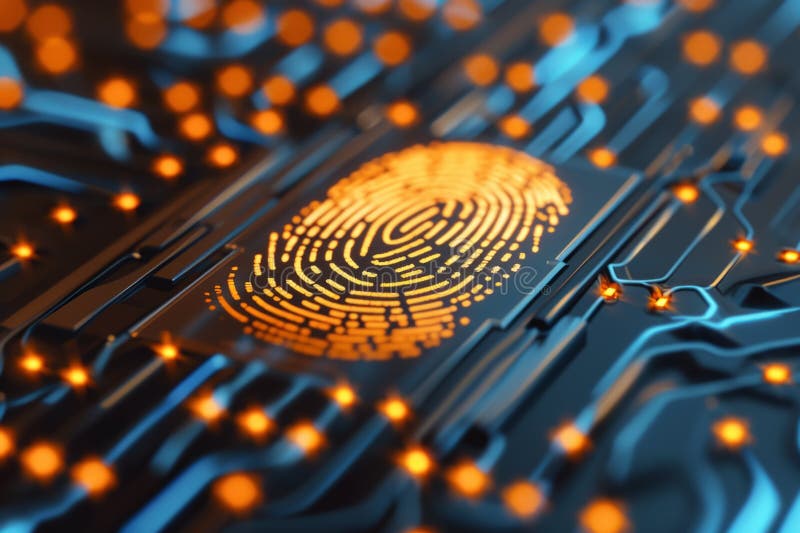 Fingerprint Scanner Digital Footprint Computer Security Safety Tracking ...