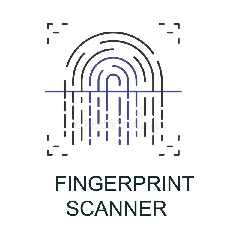 Fingerprint Scanner Icon. Vector Icon Design Stock Vector ...