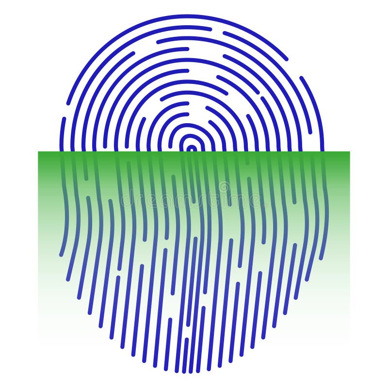 Fingerprint Scanner ID Symbol. Laser Scanning Scanning System. Flat ...