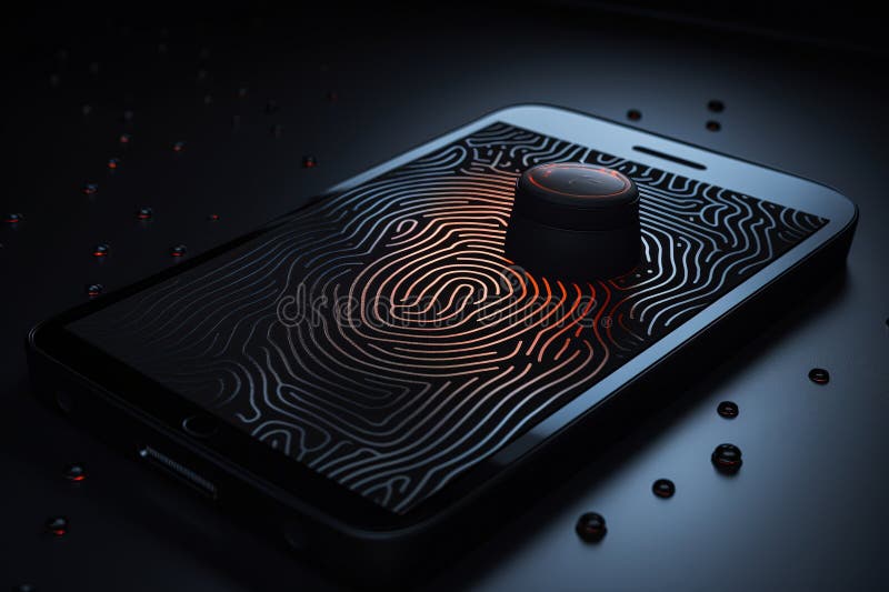 Fingerprint Scanner on a Modern Device Stock Photo - Image of identity ...