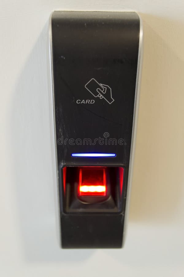 Fingerprint scanner stock photo. Image of entry, block - 53480206