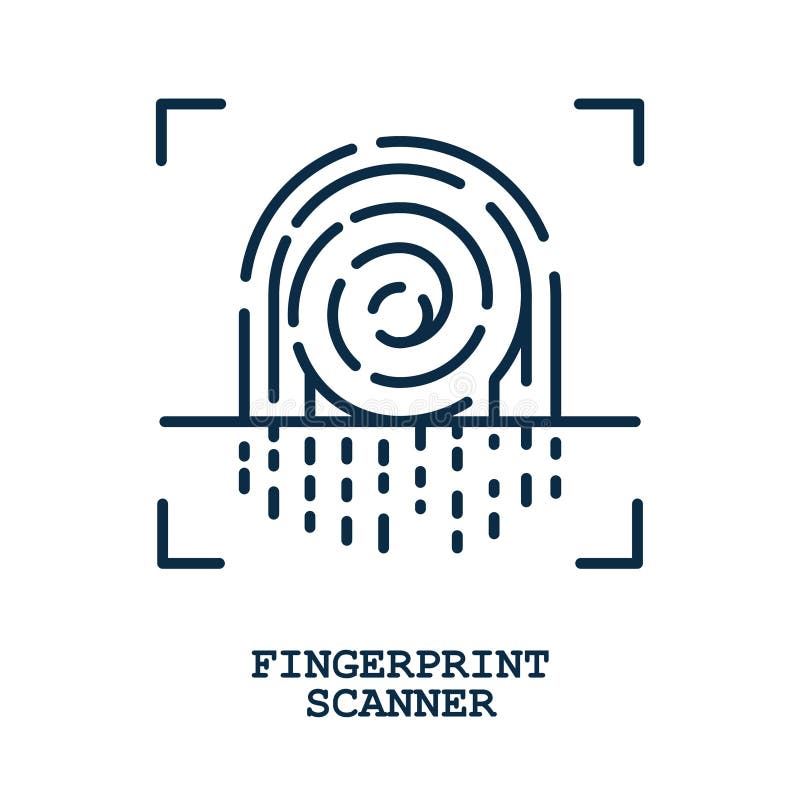 Fingerprint Scanner. Vector Illustration Decorative Design Stock Vector ...