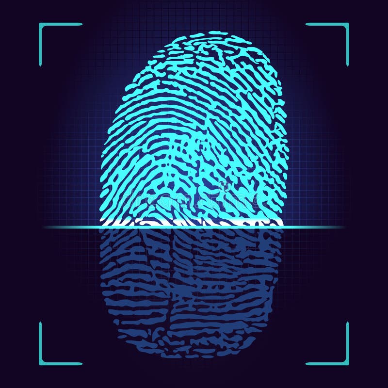 Fingerprint Scanner Logo, Identification User Id Touch Finger ...
