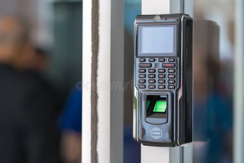 Fingerprint Scanner on Wall To Record Working Time or Enter Security ...