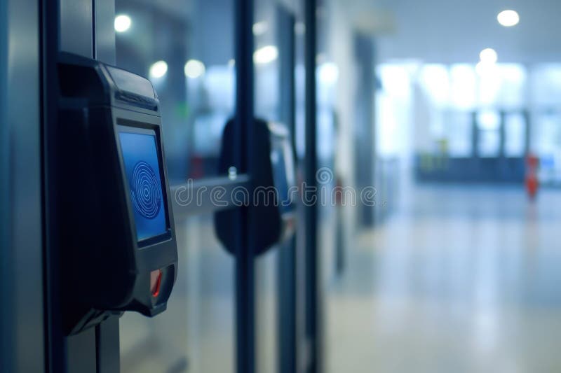 Access Control System with Fingerprint Scanner in a Modern Building ...