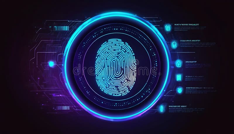 Biometrics Identification Technology Stock Illustration - Illustration ...