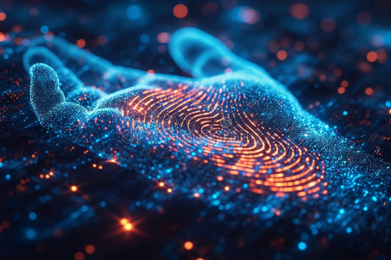 Fingerprint Scanning Concept AI Generated Stock Illustration ...