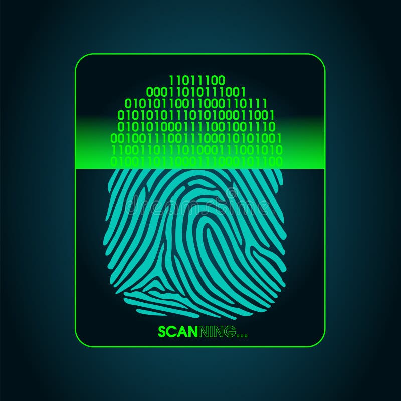 The System of Fingerprint Scanning - Biometric Security Devices Stock ...