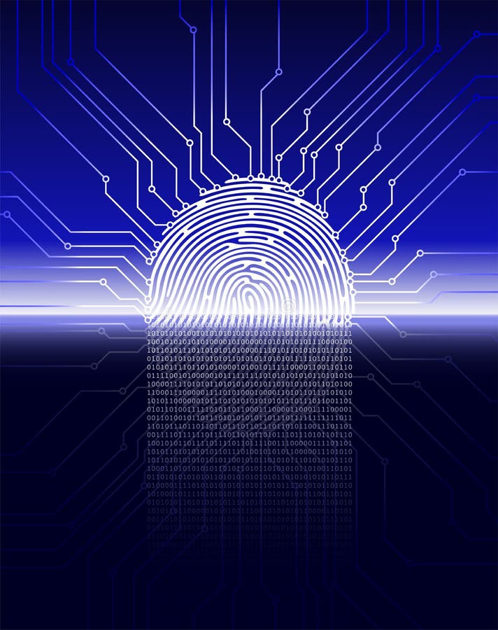 Fingerprint Scanning, Digital Biometric Security System, Data ...