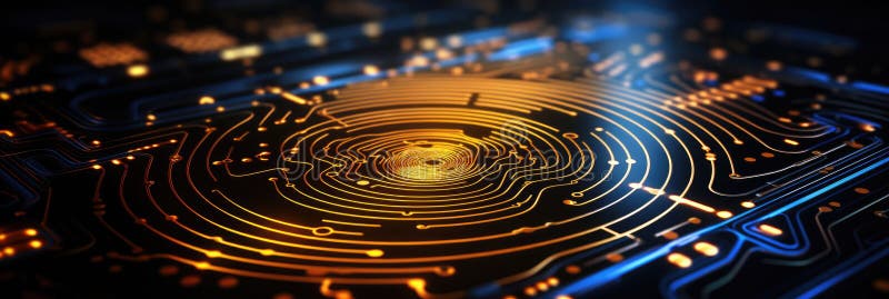 Fingerprint Scanning Ensuring User Safety Stock Illustration ...