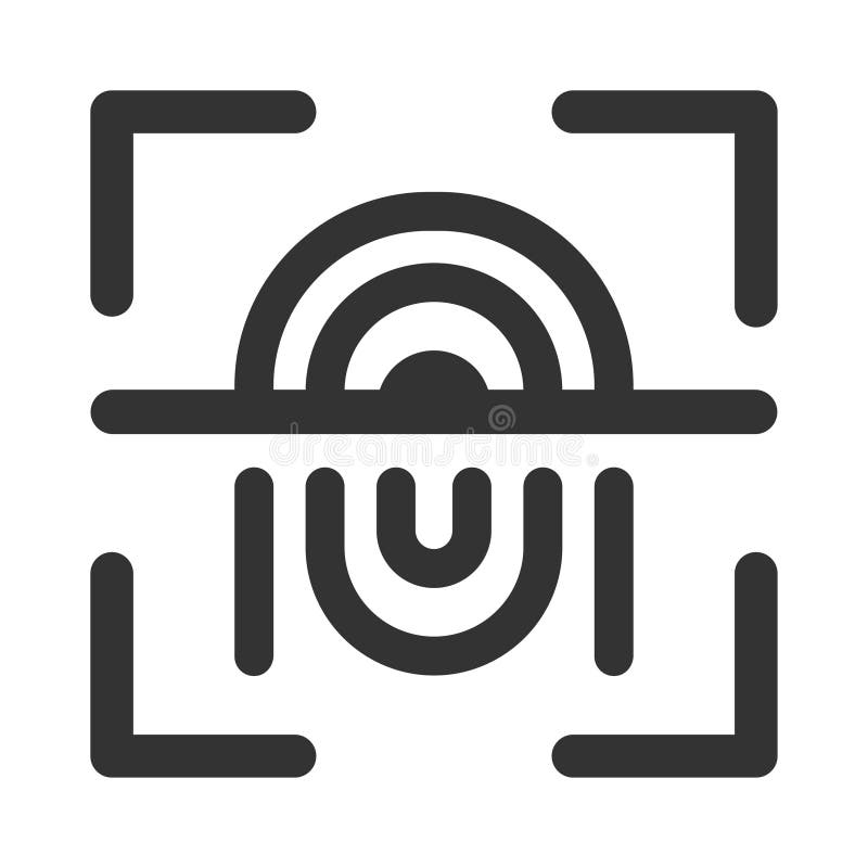 Fingerprint scanning icon stock vector. Illustration of scanner - 274944863