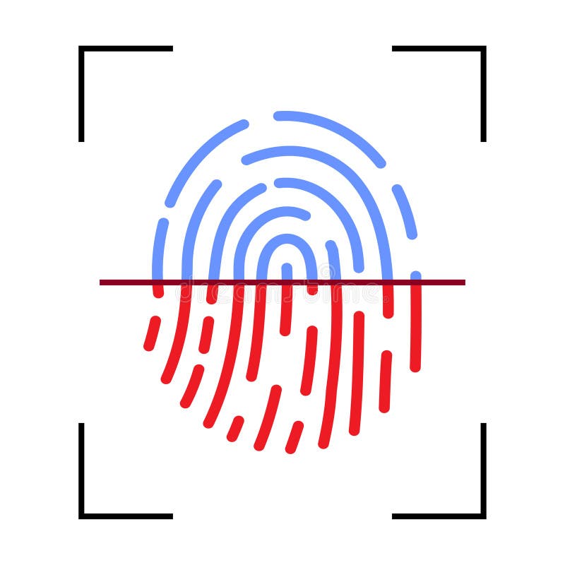 Fingerprint Scanning Icon Sign. Vector Illustration Stock Vector ...