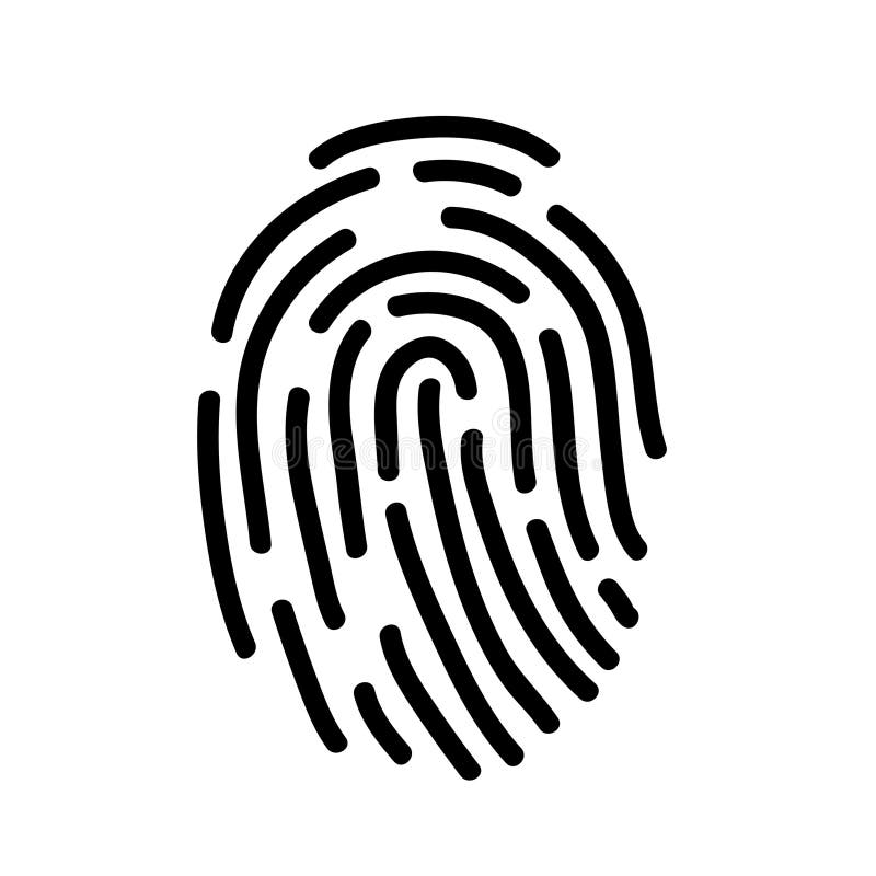 Fingerprint Scanning Icon Sign. Vector Illustration Stock Vector ...