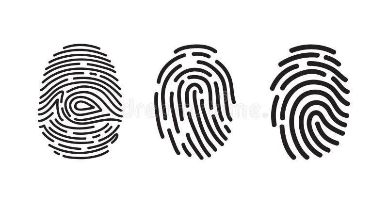 Fingerprint Scanning Icon Sign. Vector Illustration Stock Vector ...