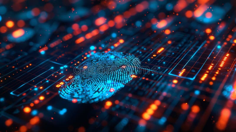 Fingerprint Scanning Identification System. Biometric Authorization and ...