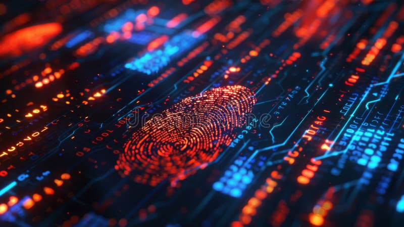 Fingerprint Scanning Identification System. Biometric Authorization and ...
